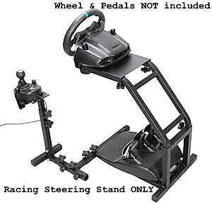 VEVOR Racing Simulator Cockpit Height Adjustable Racing Wheel Stand with fit for Logitech G25, G27, G29, G920 Racing Wheel and Pedals Not Included