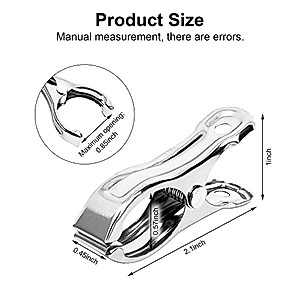 40PCS Stainless Steel Clothes Pins - Beach Towel Clips to Keep Your Towels, Clothes, Blanket from Blowing Away or Sliding Down, Heavy Duty Metal Clips for Greenhouse Netting