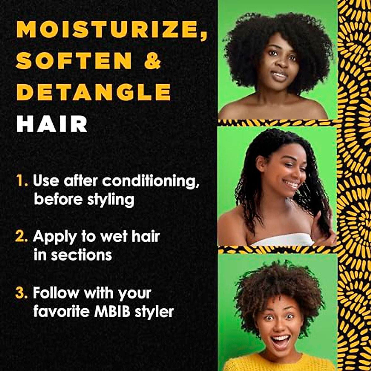 MY BLACK IS BEAUTIFUL Nourishing Leave-In Conditioning Cream, for Curly and Coily Hair with Coconut Oil, Honey, and Tumeric, 6.3 fl oz