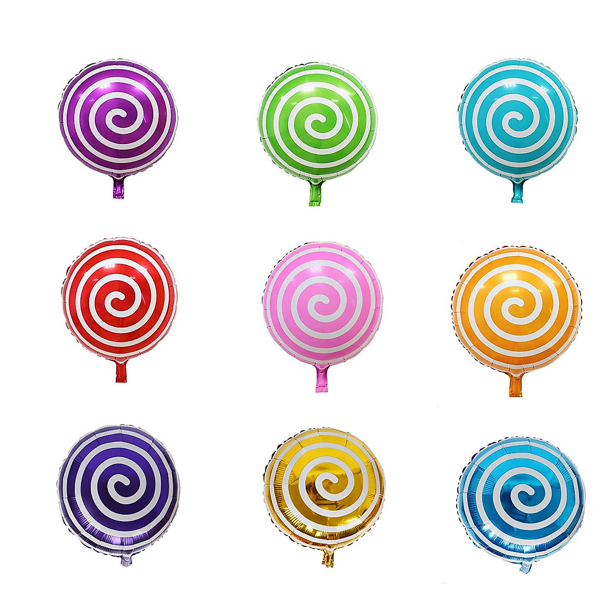 21 pcs 18" Sweet Candy Balloons, Round Lollipop Balloon Birthday Wedding Party Balloons