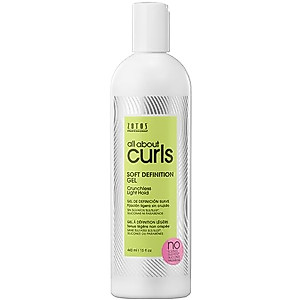 All About Curls Soft Definition Gel | Crunchless Light Hold | Define, Moisturize, De-Frizz | All Curly Hair Types | Vegan & Cruelty Free | Sulfate Free | 15 Fl Oz