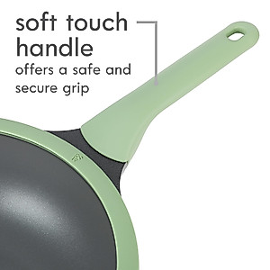 Kenmore Theodore 13 Inch Cast Aluminum Sauté Pan W/Lid Nonstick Interior and Induction Base