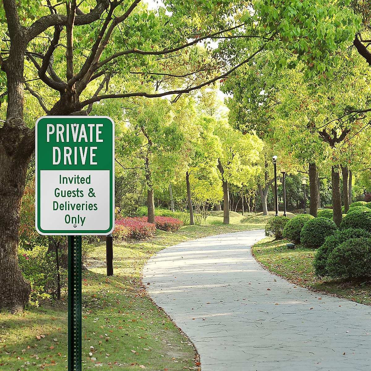 SmartSign “Private Drive, Add Your Custom Wording Here” Customizable Sign | 12" x 18" Aluminum