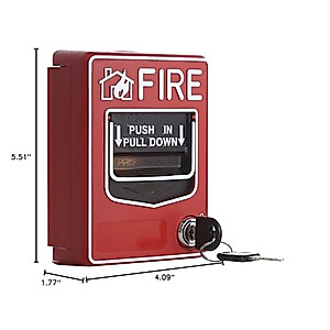 UHPPOTE Wired Emergency Fire Alarm Station 9-28VDC Conventional Dual Action Manual Call Point