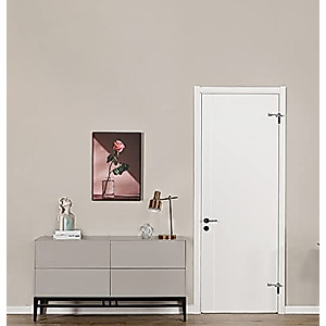 OBTANIM 8 Pack Hinge Pin Door Stopper Heavy Duty Metal Adjustable Door Stops with Rubber Bumper Tips (Silver)