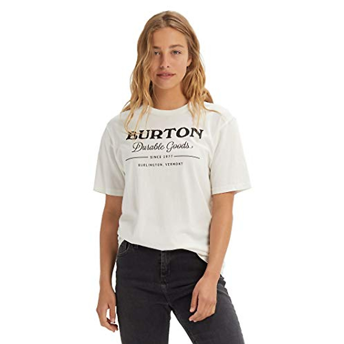 Burton Mens Durable Goods Short Sleeve Tee, Stout White New, Large