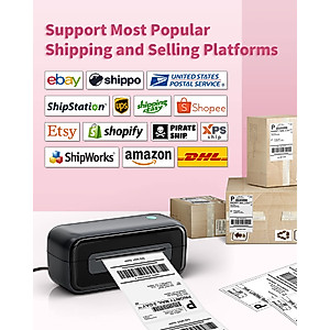 Phomemo Shipping Label Printer, Thermal Printer for Shipping Packages, High Speed 4x6 Label Makers for Small Business, Portable Shipping Supplies Compatible with Amazon, Etsy, Ebay, Shopify, UPS, etc