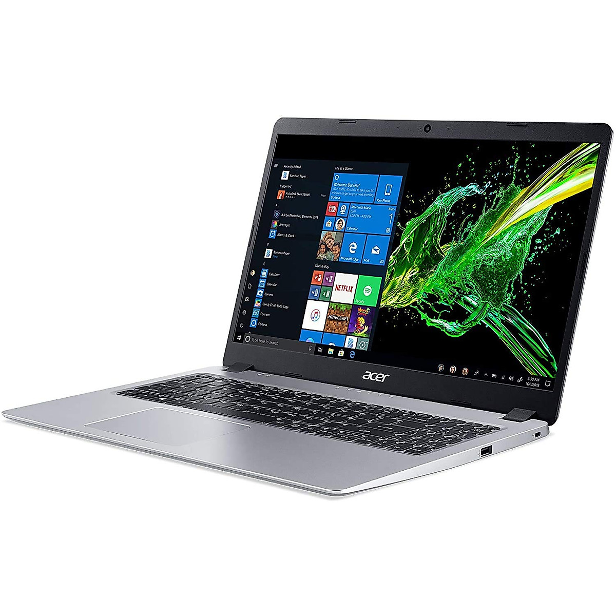 2021 Newest Acer Aspire 5 Slim Laptop, 15.6 inches Full HD IPS Display, AMD Ryzen 3 3200U, Vega 3 Graphics, 8GB DDR4, 128GB SSD, Backlit Keyboard, Windows 10 + Nly MP