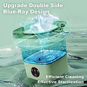 Portable washing Machine and Dryer Combo, Foldable Mini Washing Machine, Automatic Portable washing Machine for Baby Clothes Sock Underwear or Small Items, Suitable for Laundry Camping RV Travel 6.5L