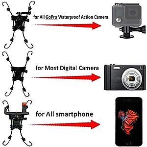 Pmsanzay 3 in 1 Universal Action Camera Backstop Chain Link Fence Mount for Action Camera/Digital Camera/Smartphone-Ideal Backstop Camera Mount for Recording Baseball,Softball and Tennis Games