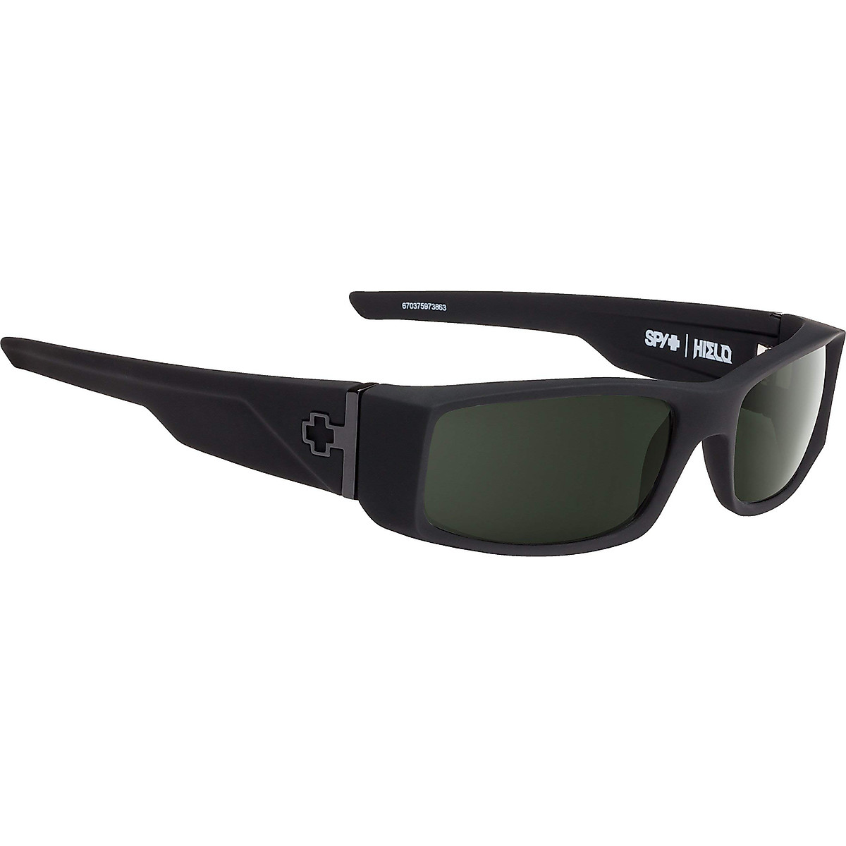 Spy Optic Hielo 670375973863 Sunglasses, 56 mm (Soft Matte Black/Happy Gray/Green)