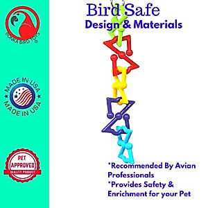 Bonka Bird Toys 3638 Z Link Small Bird Toy Conure Cockatiel Parakeet