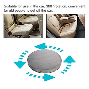 Swivel Car Seat Cushion, 360 Degree Rotation Seat Cushion, Comfort Deluxe Gel Swivel Seat Cushion Featured for Home,Office Chair, Stool (15.3X15.3X1.9)