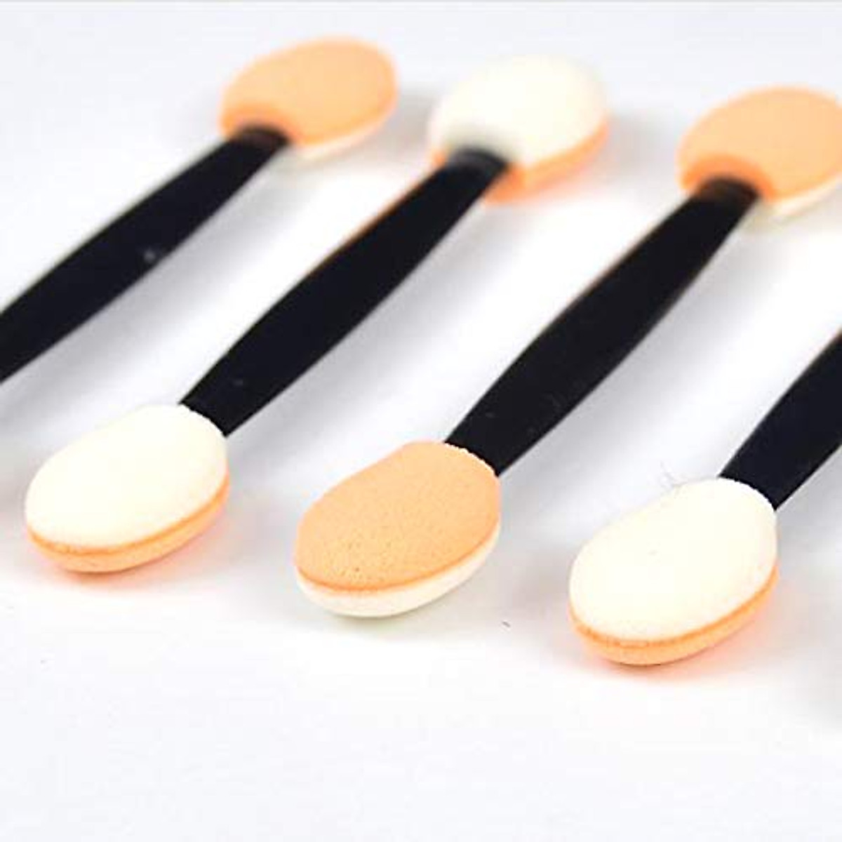 Luxxii (20 Pack) Eyeshadow Applicator Brush Sponge Tipped Makeup Tool Dual Sides Eyeshadow Applicator Brush Comestic for Lady Women Beauty
