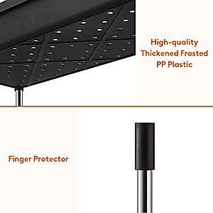 Lifewit Slim Storage Cart, Laundry Room Organization, Wide 7.9'', 4 Tier Shelf Organizer Rack Unit with Wheels for Bathroom Kitchen Small Dorm Narrow Space, Black