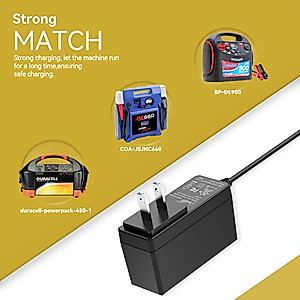 Omilik 6FT AC Adapter Charger Fit for Duralast Gold BP-DLG BPDLG 700 AMP 900 Amp BP-DL900 Peak Jump Starter Battery Jumper, Duracell Powerpack 450 Amp 450A 300 amp Jump Starter Power Supply Cord