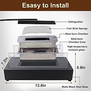 Tabletop Outdoor Fire Pits, Portable Alcohol Fireplace Indoor Outdoor, Bio Ethanol Ventless Fire Pit, Mini Fireplace Bowl Clean Burning Real Flame for Patio Balcony