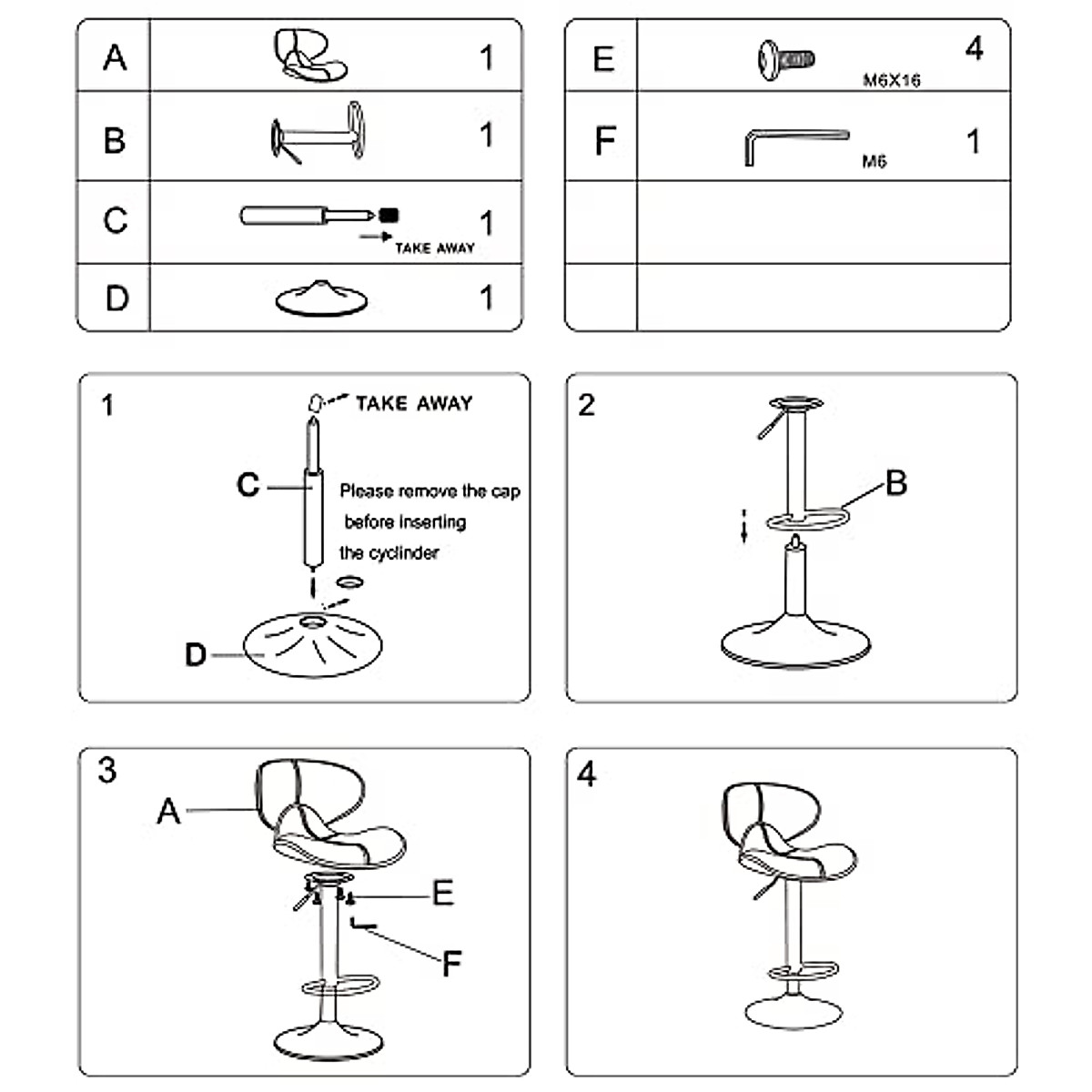 CangLong Swivel Adjustable Barstool, Counter Height Chairs w/Backrest and Footrest for Bar, Kitchen, Dining, Living Room and Bistro Pubx, Set of 2, Light Brown (CL-191541)
