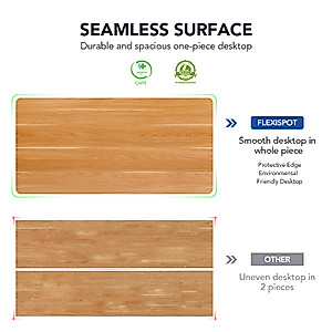 FLEXISPOT E6 Essential 3 Stages Dual Motor Electric Standing Desk 55x28 Inch Whole-Piece Board Height Adjustable Desk Electric Sit Stand Desk(White Frame + Maple Desktop, 2 Packages)