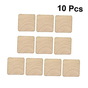 TEHAUX 10pcs Mini Blocks Void Stamp Wood Base Mini Wooden Cubes Unfinished Wood Cubes Crafts Scrapbooking Stamps Base Wooden Stamps Base Wood DIY Stamp Base Wood Carving Handle Wooden