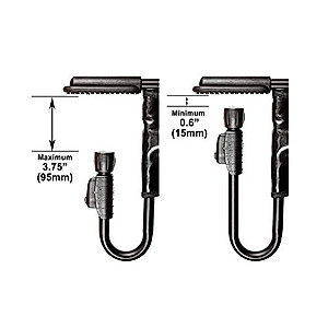 guzzie+Guss Perch Clip On Table Chair - Easy & Secure Setup for Travel (Including Restaurants, Picnics), at Home (Kitchen Islands, Dining Tables) with Machine Washable Fabric, Salt & Pepper (GG201SP)