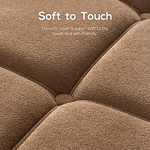 N&V Foam Sofa, Made with All Foam, Great for Livingroon and Bedroom (Brown)