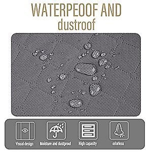 6 Packs Clothes Storage Bags - Foldable Large Capacity Organizer with Reinforced Handle Sturdy Zipper Large Clear Window (Gray)