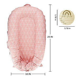 Sweety Baby Newborn Lounger Cover for DockATot Deluxe, 100% Cotton Cover for Dock A Tot (Pink)