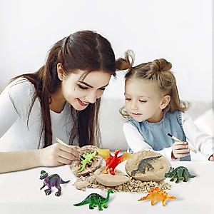 Bigear Dinosaur Eggs Excavation Dig Kit - Dinosaur Toys for Kids - Break Open 12 Dinosaur Eggs and Discover 12 Cute Dinosaurs - Archaeology Preschool Science STEM Crafts Birthday Gifts for Boys Girls