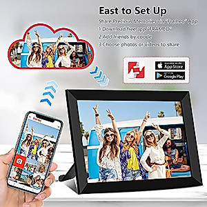 Frameo WiFi Digital Picture Frame, 10.1 inch Smart Digital Photo Frame 1280x800 IPS LCD Touch Screen, auto-Rotate, Built-in 16GB Storage, Share Photos or Videos Instantly via Frameo APP from Anywhere