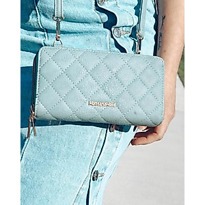 Montana West Crossbody Wallet for Women Dual Zipper Compartment Wristlet Purse Clutch Shoulder Bag MWC-209JN