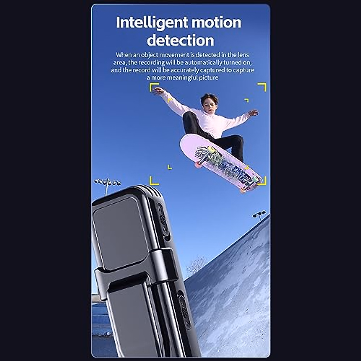 BOLORAMO Wearable Camera, 16G Storage USB2.0 Interface WiFi Sports Camera Infrared Night for Video Shooting