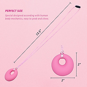 Chew Necklace for Sensory Kids Girls, Chewy Necklace Sensory Chew Toys for Adults with Autism ADHD Anxiety, Silicone Sensory Necklaces for Chewing - 3 Pack