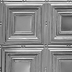 Cubism 2 ft. x 2 ft. Tin Plated Steel Wall and Ceiling Patterns Nail Up Steel (Unfinished) 6 Pack
