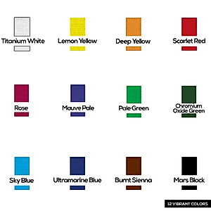 PAINTIFY Acrylic Paint Set - 12 Vibrant Colors, 22ml Tubes - Premium Quality, Non-Toxic, Rich Pigments - Perfect for Artists, Students & DIY Crafters