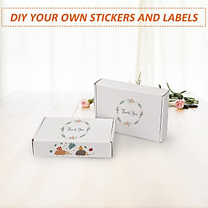 HORLIMER 9x6x2 inches Shipping Boxes Set of 25, White Corrugated Cardboard Box Literature Mailer