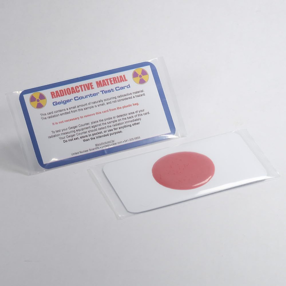 United Nuclear Geiger Counter Test Card