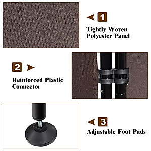 Giantex 4 Panel Room Divider, 5.6 Ft Tall Folding Privacy Screen, Freestanding Lightweight Portable Wall Partition Divider and Separator for Bedroom Home Office Apartment Studio