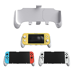 Switch Grip, Ergonomic Switch OLED Grip with Stand and Game Slots, Comfortable and Sturdy Handheld Grip Compatible with Switch and Switch OLED - Black