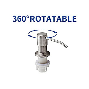 Kitchen Sink soap Dispenser, Detergent Separator kit Brontosaurus, 45-inch Tube Directly Connected to The soap Bottle, no Need to Refill (Brushed Nickel)