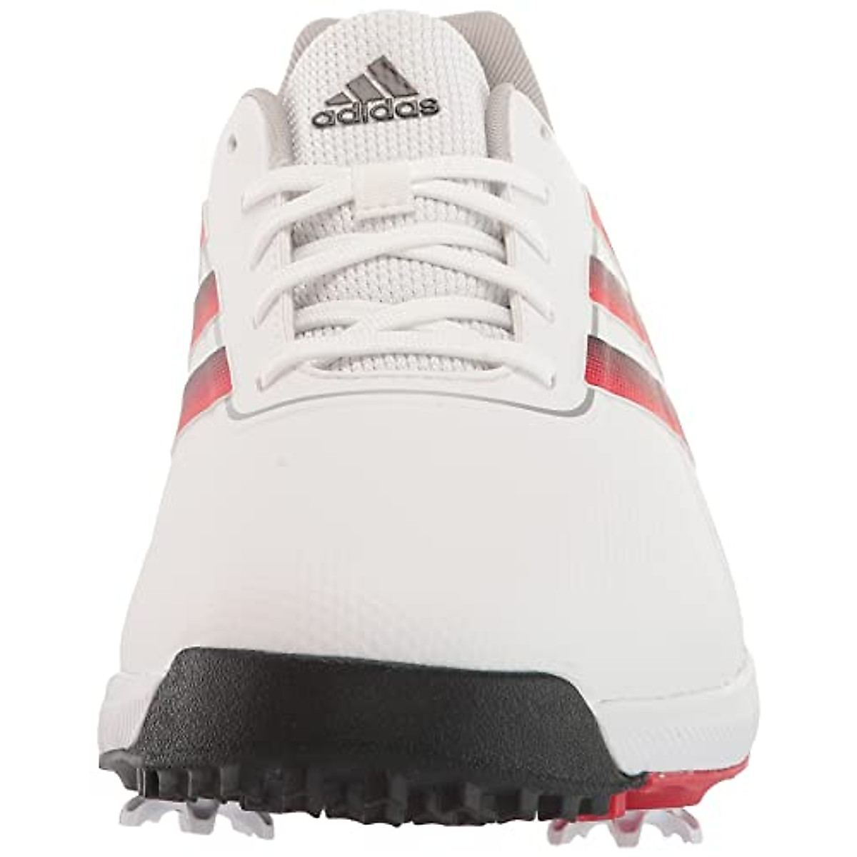 adidas Men's Traxion LITE MAX Wide Golf Shoes, Footwear White/Core Black/Vivid Red, 14