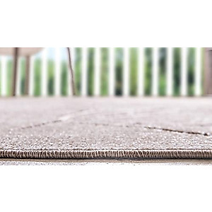 Unique Loom Outdoor Botanical Collection Area Rug - Orlando (5' 1" x 8' Rectangle, Beige/ Cream)