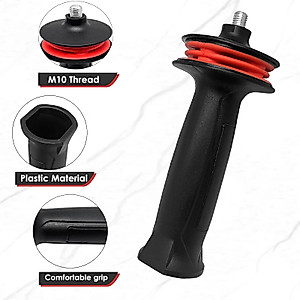 generic 10mm Dia Thread 125 Model Angle Grinder Side Handle Replacement Sander Handle Tool Black(1pcs)