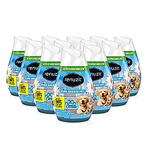 Renuzit Gel Air Freshener, Pure Breeze, 3 Pack, 4 Count, 12 Total Air Fresheners