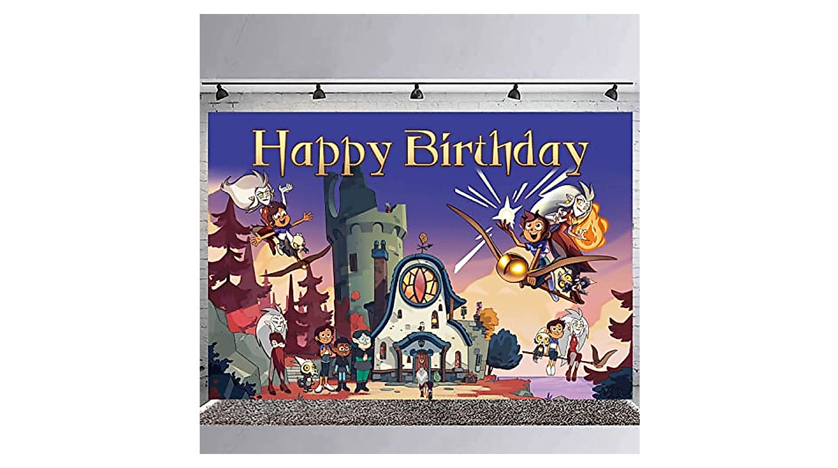 Owl House Birthday Banner - 5x3ft Photo Backdrop