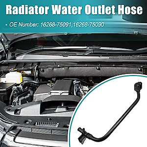 X AUTOHAUX Coolant Water Bypass Pipe for Toyota 4Runner 2010-2011 for Toyota Tacoma 2005-2011 Radiator Water Outlet Hose Replaces 16268-75091 16268-75090 16268-75110 16268-75111