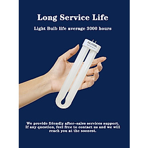 15W BF35 Replacement Black Light Bulb Compatible for Flowtron BK-15D, BF-35C,Stinger U/V15, FP15, TZ15, BB-15WHT,U Shaped Twin Tube Bulb for T6 T8 T9，FUL15W-BL-2 Pack