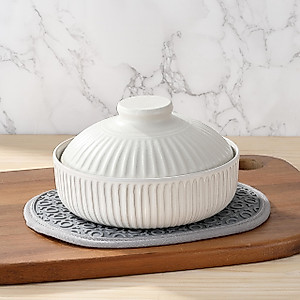 2PCS Silicone Pot Holders, OLULU Heat Resistant Hot Pads with Pockets, Non Slip Pot Holders for Kitchen, Baking and Cooking (9.8 * 7.5 inches, Grey)