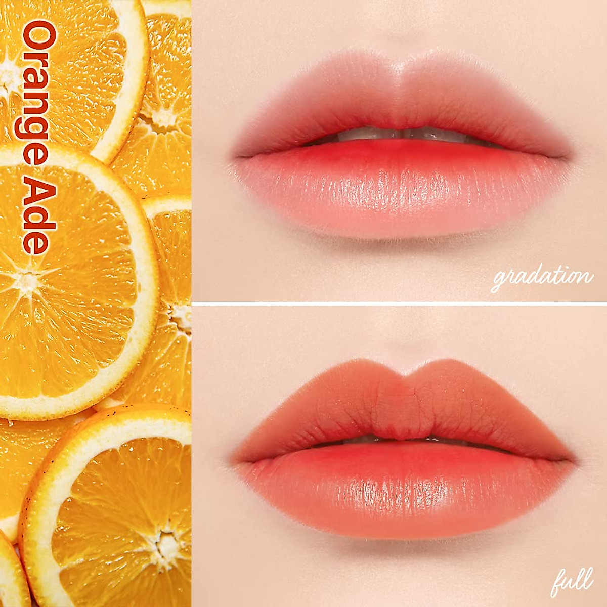 ETUDE Dear Darling Water Tint - Orange Ade | Vivid Color Lip Stain with Moisturizing Weightless & Non-sticky Finish Lip Stain | Smudge-proof Lip Tint | Korean Makeup, Perfect for Gift