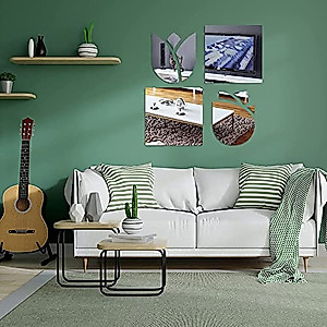 16 Pack Acrylic Flexible Mirror Sheets, 12 x 12 in Mirror Tiles Self Adhesive Square Cuttable Mirror Wall Stickers Non Glass Acrylic Safety Reflective Mirror for DIY Craft Home Wall Decoration